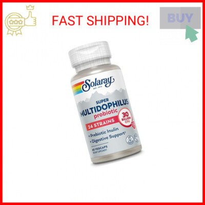 SOLARAY Super Multidophilus 24 Strain Probiotic | 30 Billion CFU ...