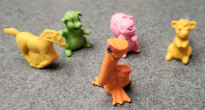 Lot of 5 Diener Animal Erasers PLUS BONUS: horse pig squirrel skunk ...