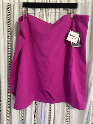 Target x Sammy B Women's High-Rise Scuba A-Line Skirt Pink 3X Wavy ...