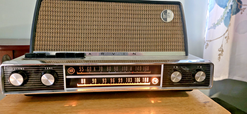 🔥Mid Century Modern Vintage 1959 Arvin Model 3586-1 Hi-Fi Tube AM/FM ...
