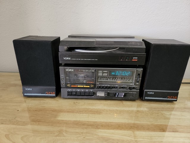 Vintage 1989 Yorx M2489 Am/fm Stereo Cassette Wood Grain Clock Radio ...