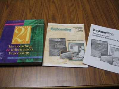 Christian Light Education Keyboarding COMPLETE COURSE - PLEASE READ ...
