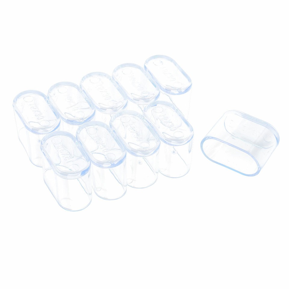 10 Oval Rubber Furniture Foot Table Chair Leg End Caps Covers Feet Tips ...