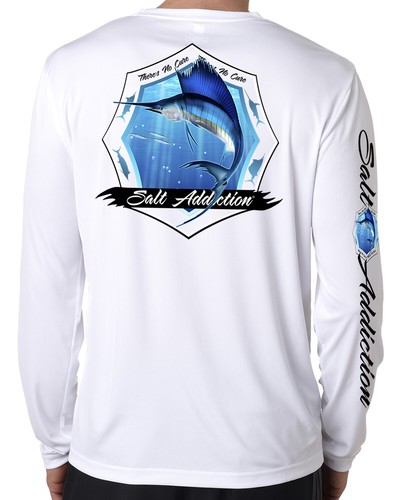 Salt Addiction t shirt long sleeve microfiber saltwater fishing uv 50 ...