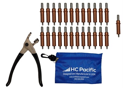 25 Each C1/8 Cleco Fasteners (Made in USA) with Cleco Pliers & Pouch | eBay