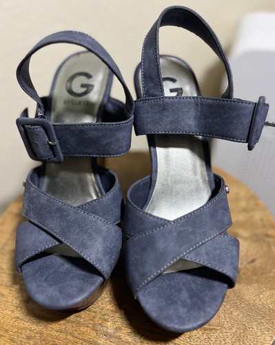 Women’s Blue Sandals G by Guess Size 8 Preowned | eBay