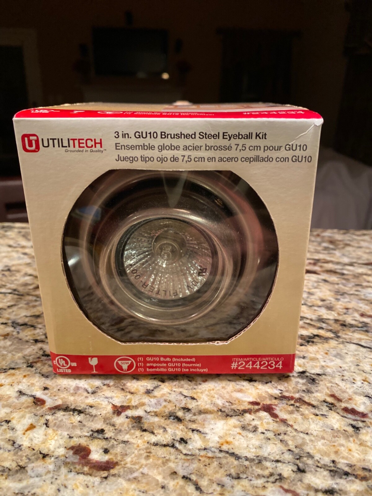 Utilitech 3" GU10 Brush Steel Gimbal Kit Recessed Light #244234 NEW ...