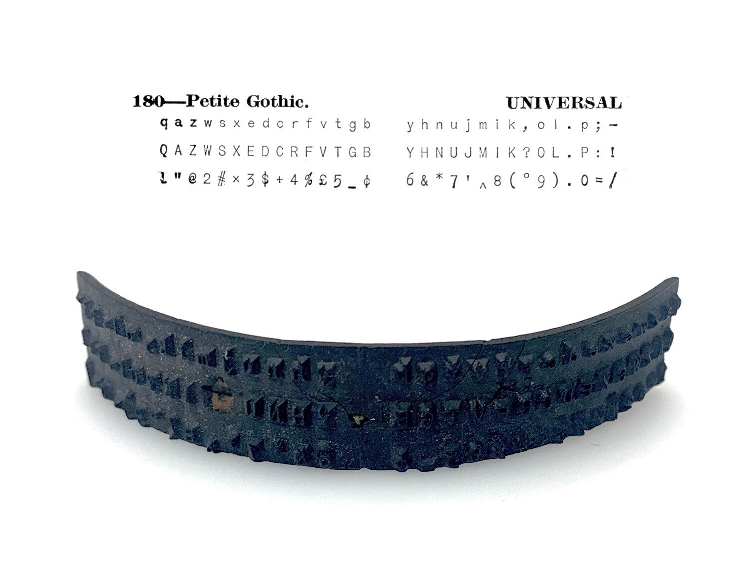 No.180 Petite Gothic TYPE SHUTTLE Typewriter Hammond Multiplex ...