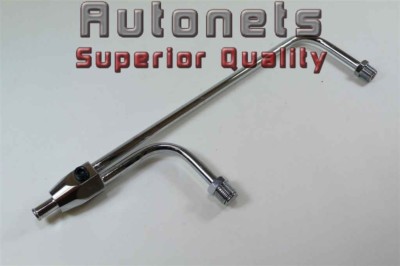 Chrome Fuel Line For Holley 3310 4160 Vacuum Secondary Carburetor 3/8 ...