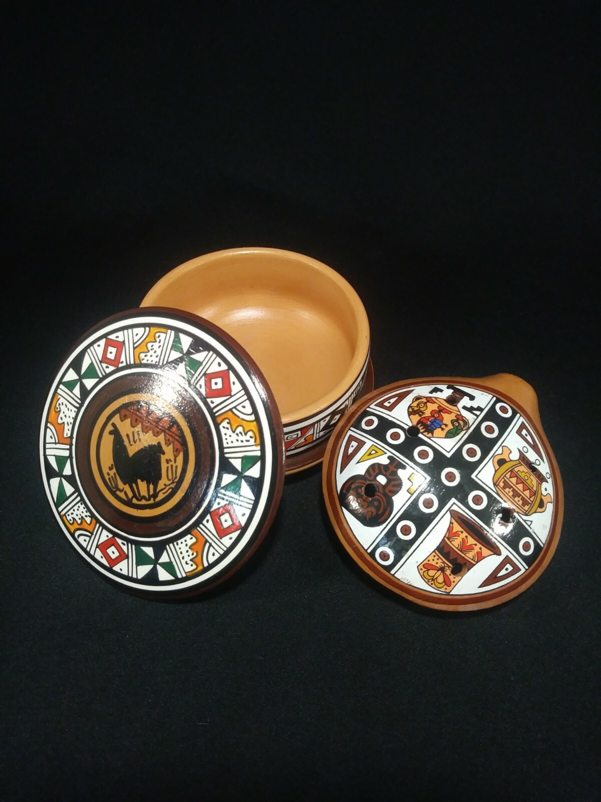 Ocarina Face Flute Llama Alpaca Trinket Dish Cusco Peru Terracotta ...