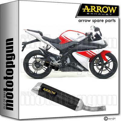 ARROW EXHAUST O THUNDER BLACK ALUMINIUM YAMAHA YZF R125 R-125 2012 12 ...