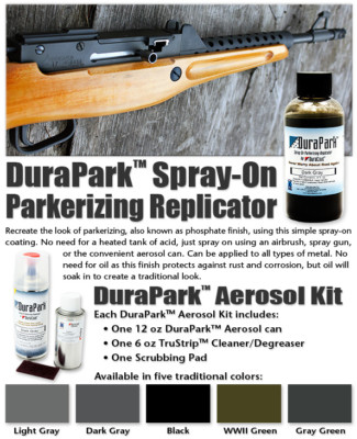Duracoat DuraPark Aerosol Kit - Spray on Parkerizing Replicator - GREY ...