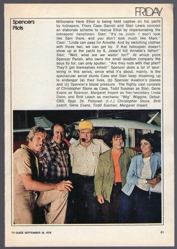 Tv Article~MARGARET IMPERT~TODD SUSMAN~BRITT LEACH~GENE EVANS~SPENCERS ...