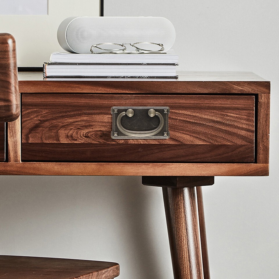 4Pcs Bedside Table Drawer Cabinet Pull Handles Rectangle Antique ...