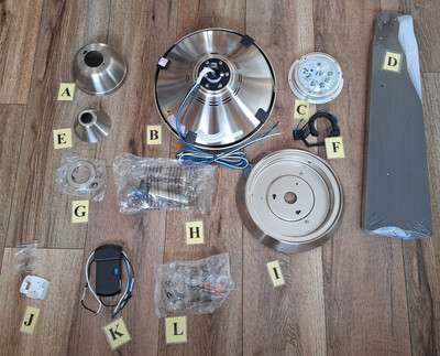 Replacement Parts for FANIMATION Aire Drop 52" Brushed Nickel Ceiling ...