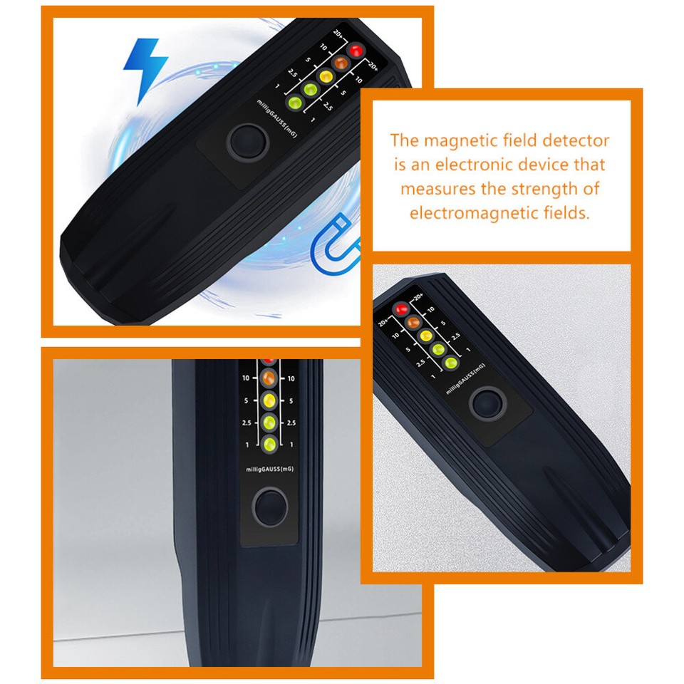 EMF Meter Ghost Hunting Equipment Electromagnetic Radiation Detector ...