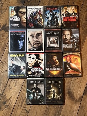 DVD Movie Lot 14 Sci-Fi Action Films Terminator Transformers Die Hard ...