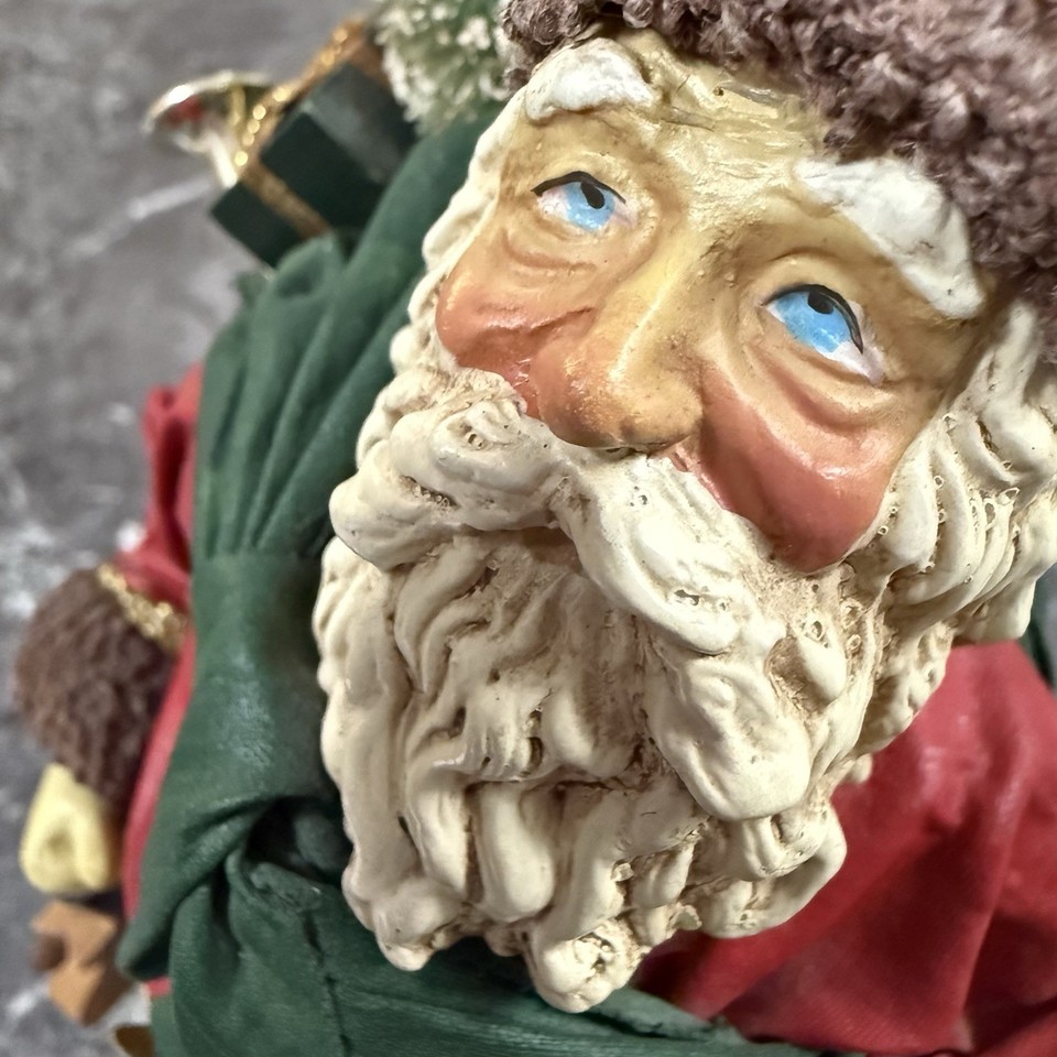 Made In Taiwan ROC Paper Mache Fabric Santa Claus Toy Sack Christmas ...