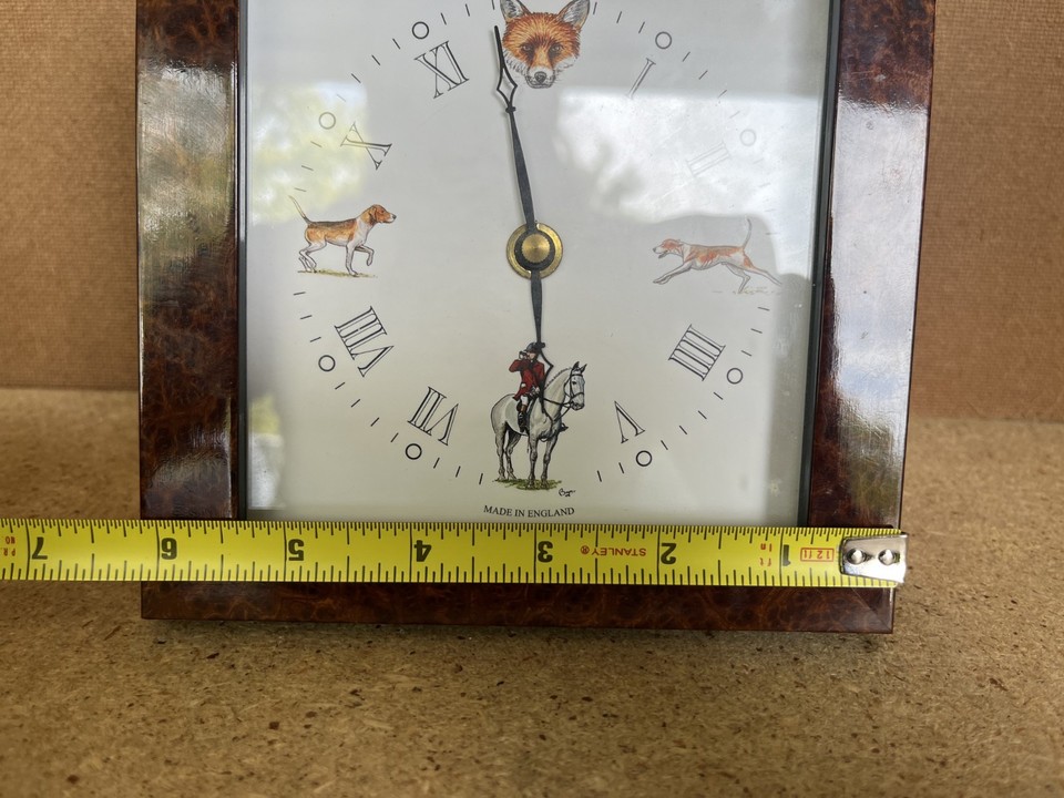 BRYN PARRY STUDIOS Eximious Fox Dog Jockey Clock Made in England C54 | eBay