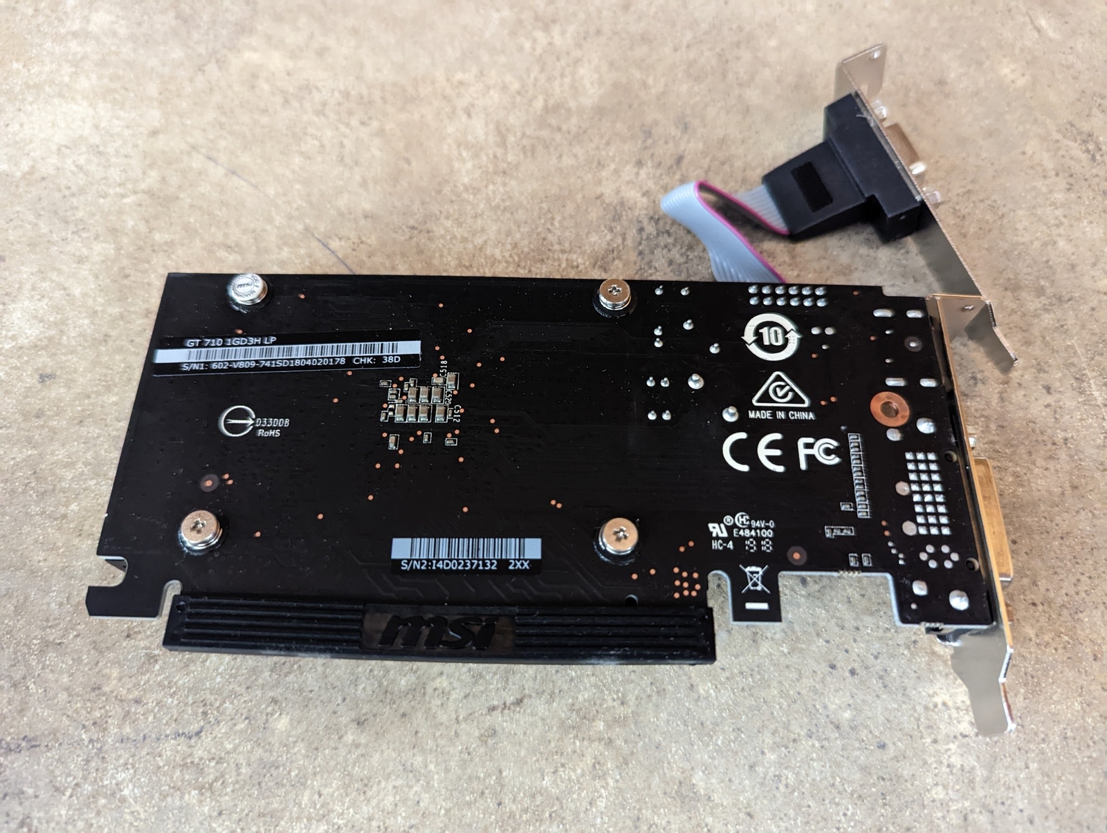 MSI NVIDIA GeForce GT 710 2GB GDDR3 Graphics Card (GT 710 2GD3H LP) for ...