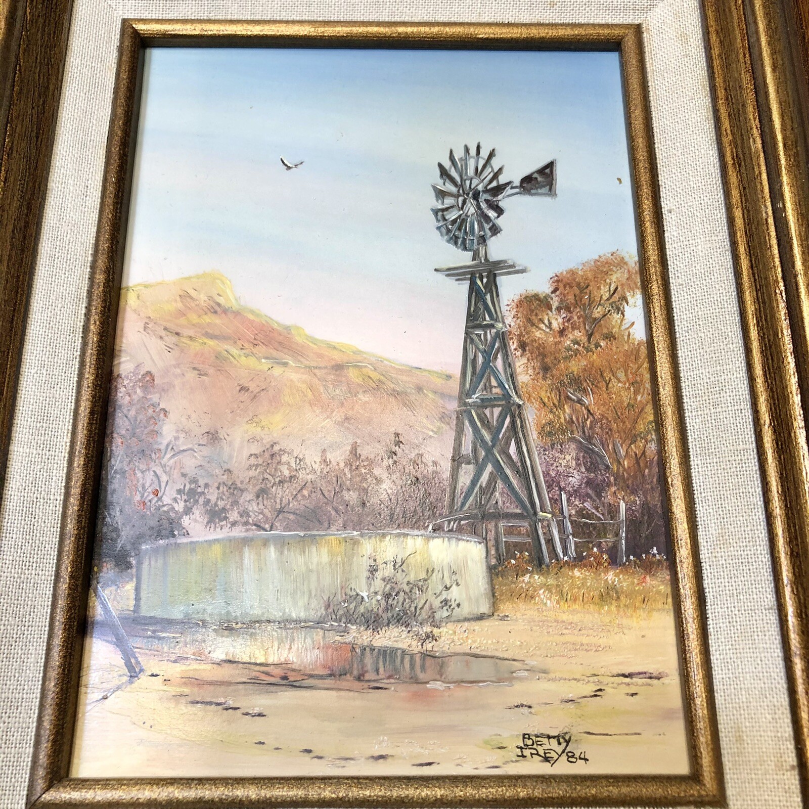 1984 Betty Irey Original Oil on Board Painting - 6 1/2” x 4 5/8 ...