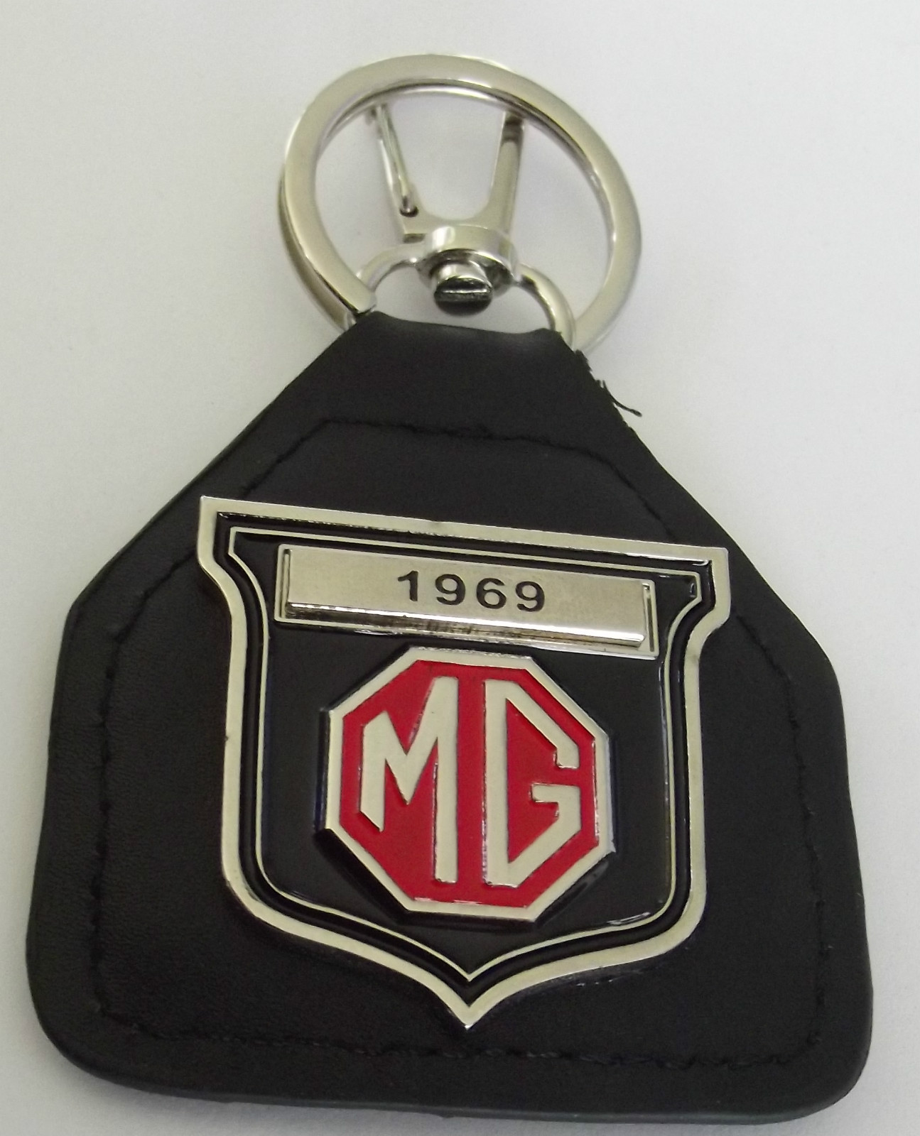 MG TC TD MGA MGB etc choice of years 1948-1979 genuine leather key fob ...