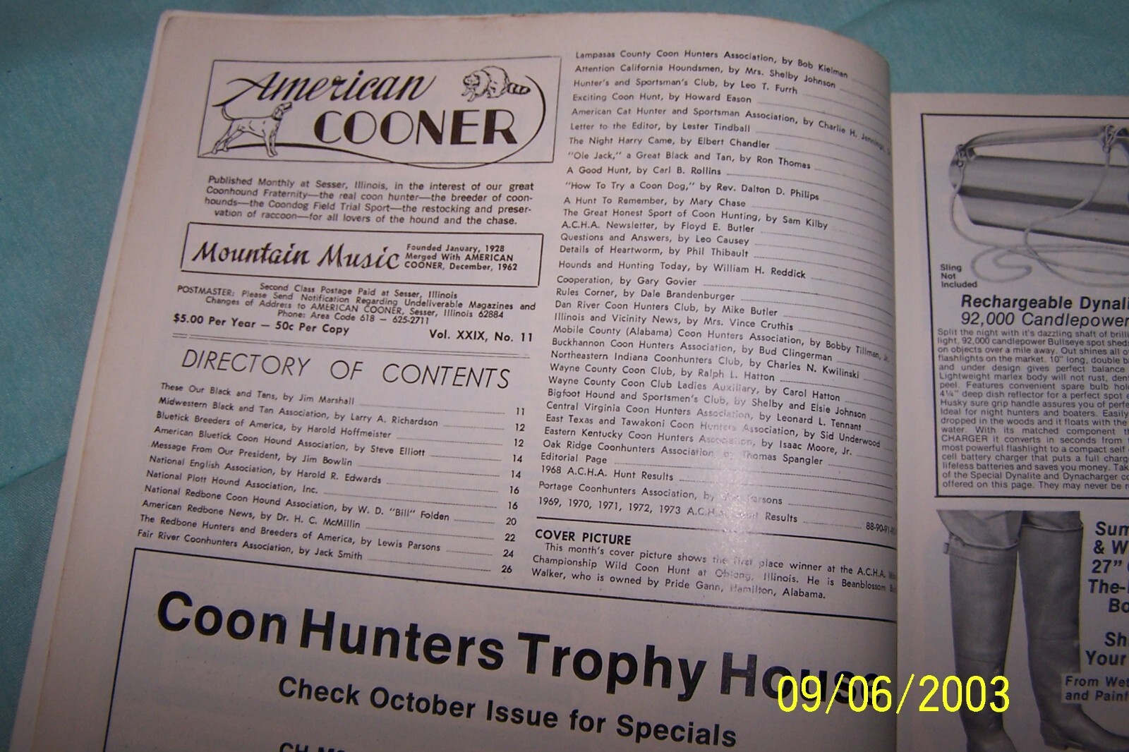 American Cooner Magazine November 1973 | eBay