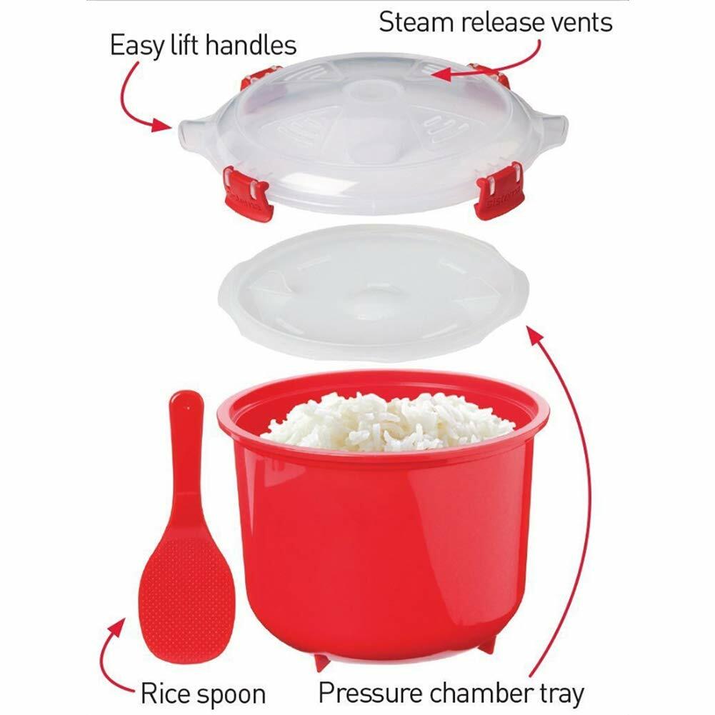 Sistema Rice Microwave Cooker Steamer 2.6L Vegetable Pasta Noodle BPA ...