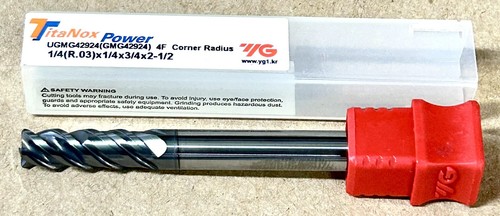 YG-1 TitaNox Power 1/4(R.030) x 1/4 x 3/4 x 2-1/2 Corner Radius Carbide ...