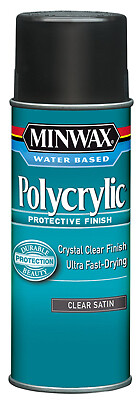 Minwax 33333 Polycrylic Aerosol Satin Water-Based Finish, 11.5 oz ...