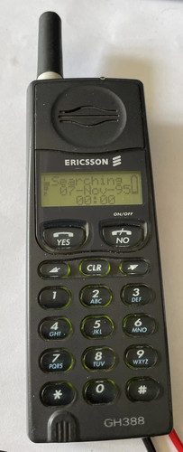 Rare 1995 Ericsson GH388 - GSM Brick Mobile Phone - (Black) WORKING ...