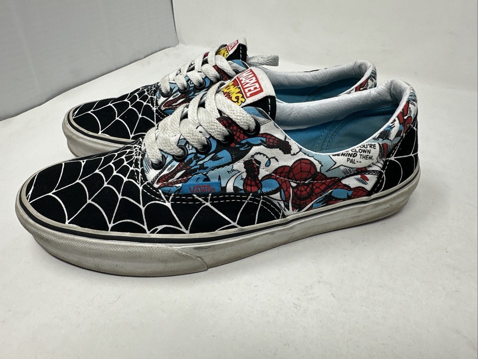 Vans Era Marvel Comics Spiderman Colab Shoes Men 7.5 Women 9 w/Damaged ...