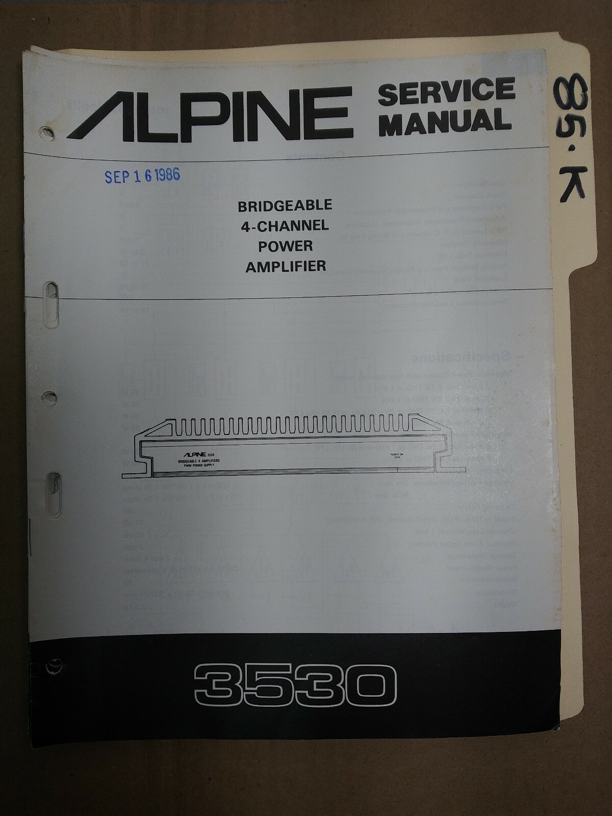 Alpine 3530 service manual original repair book car stereo radio power ...