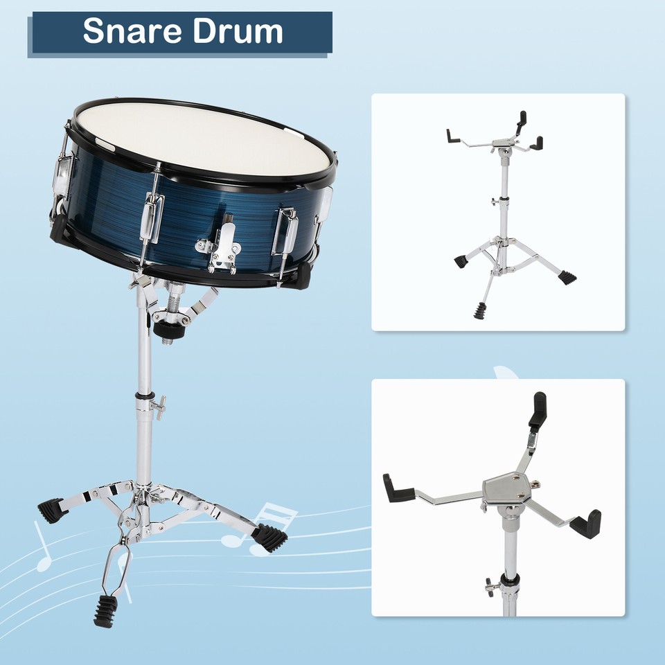 5pc Complete Full Size Pro Adult Drum Set Kit - Remo Heads, Brass ...