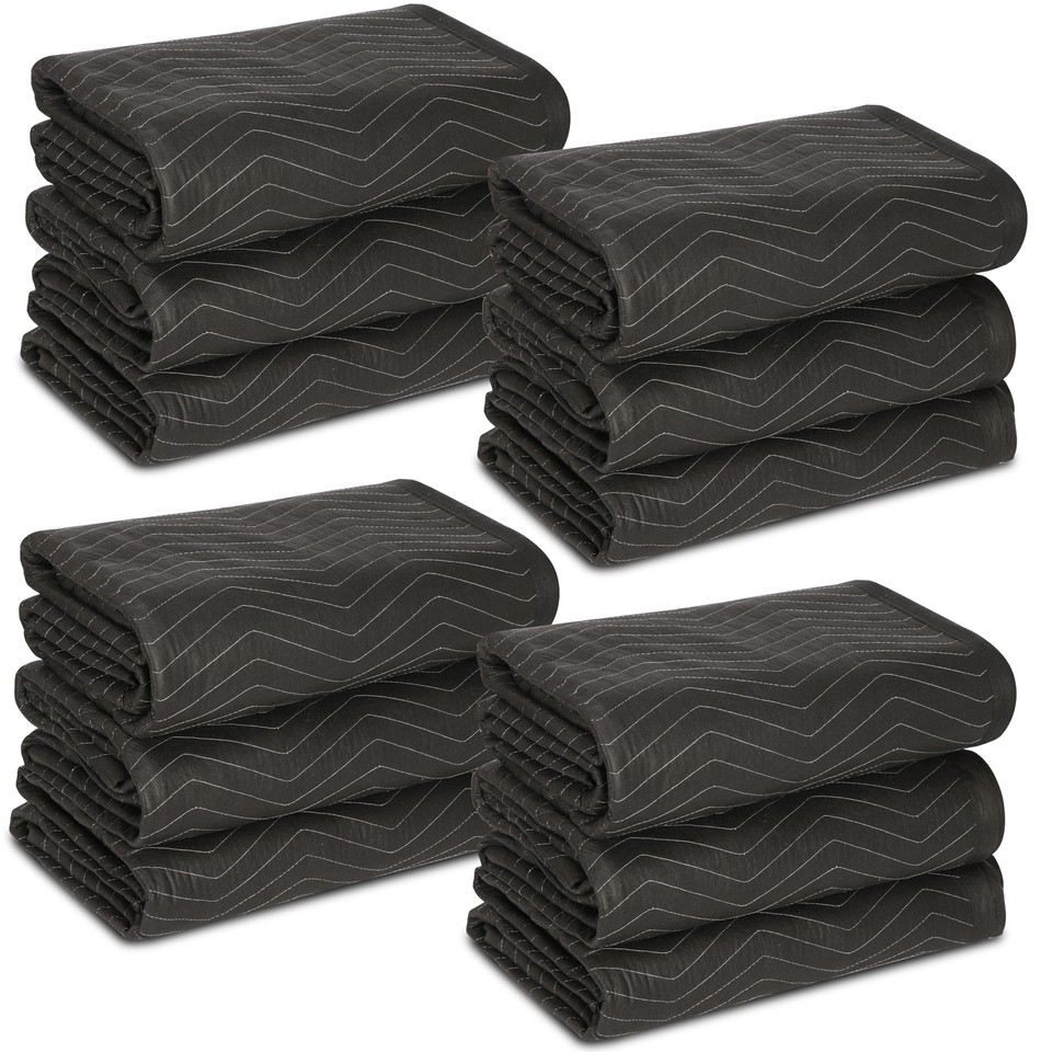 12 Heavy Duty Moving Packing Blankets Ultra Thick Pro 72" x 80 ...