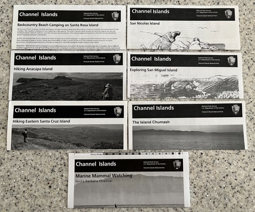 Lot of 7 CHANNEL ISLANDS NP - California NATIONAL PARK SERVICE UNIGRID ...