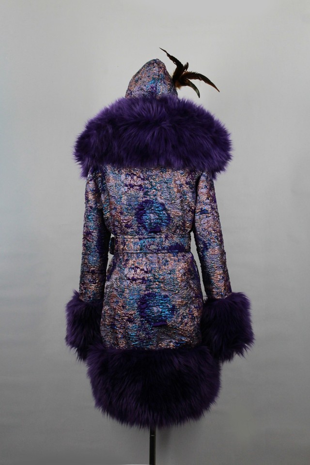 1920s Style Coat with Fur Trim Cocoon Coat Drag Queen Erte Fashion ...