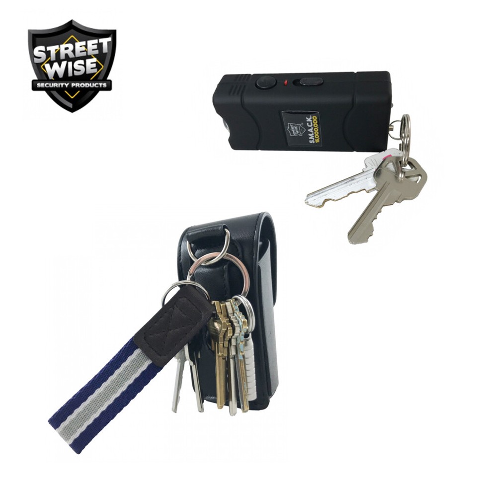 Streetwise MINI STUN GUN Flashlight & Police PEPPER SPRAY Bundle SMACK ...