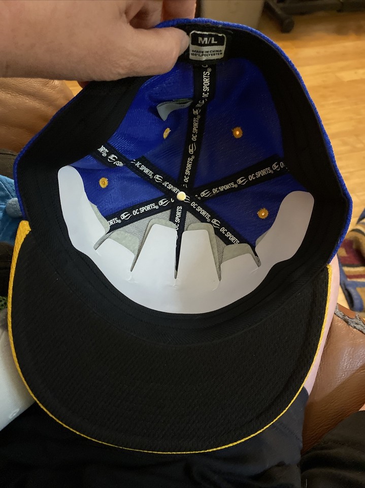 NWT OC Sports Q3 HB Blue/Yellow Baseball Cap Hat Dad M/L | eBay