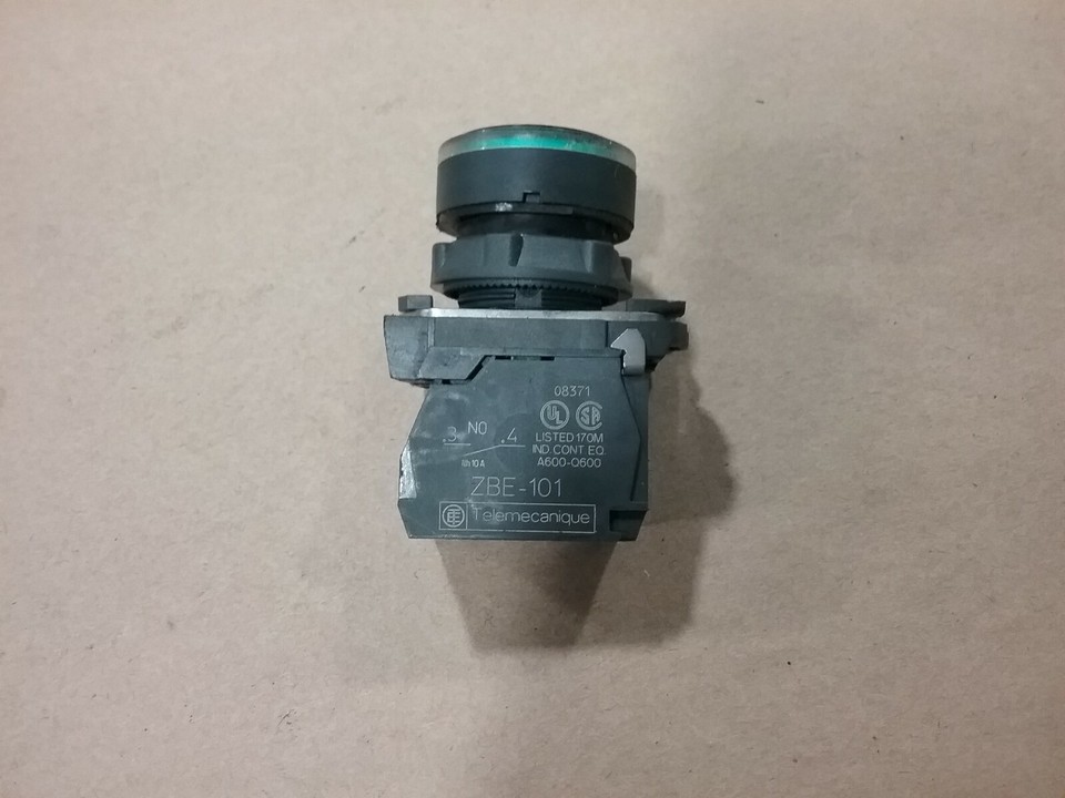 Telemecanique ZBV-B3 Green Illuminated Push Button ZBE-101 #36F29 | eBay