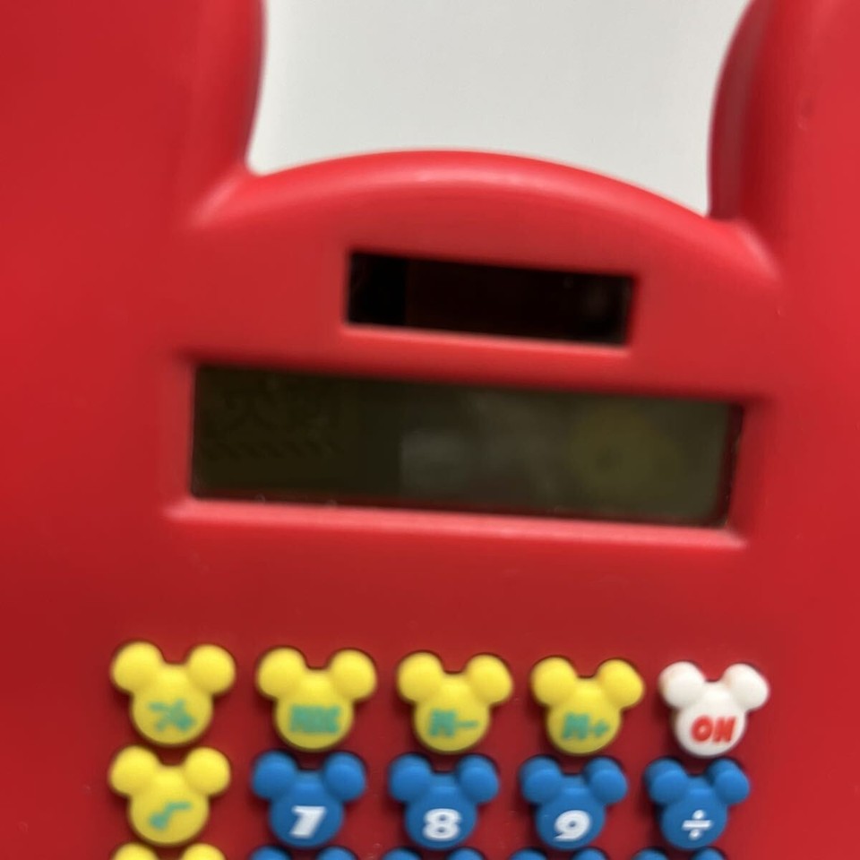 Mickey Mouse-shaped calculator, retro, uses button batteries (sold ...
