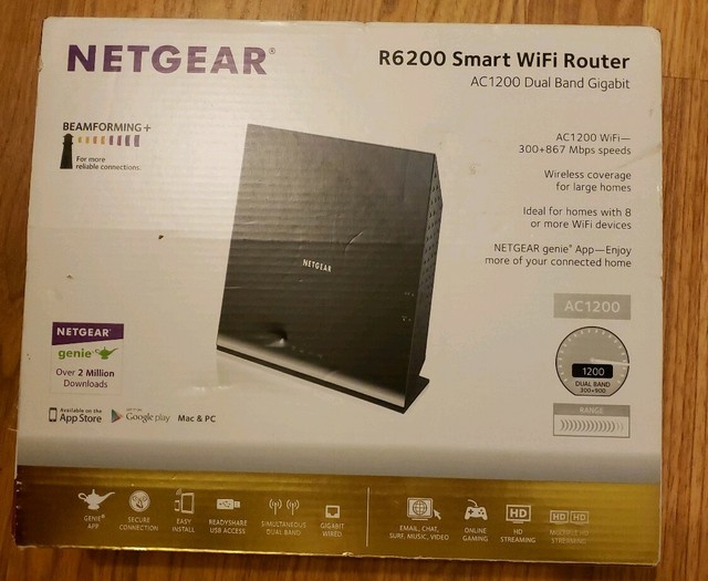 NETGEAR R6200 4 Port Gigabit Wireless Dual Band Router for sale online ...