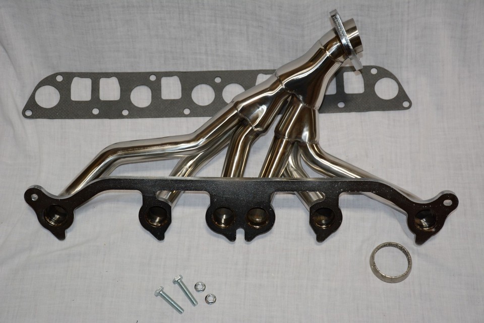 For 1991-1999 Jeep Wrangler Cherokee 4.0L Polished Stainless Headers TJ ...