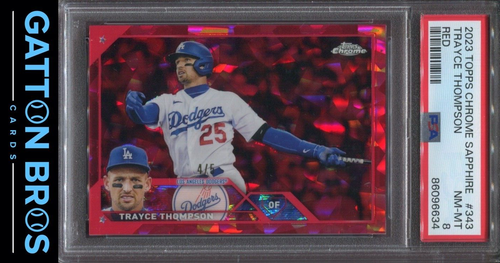 2023 Topps Chrome Sapphire Trayce Thompson Red #343 PSA 8 NM-MT | eBay
