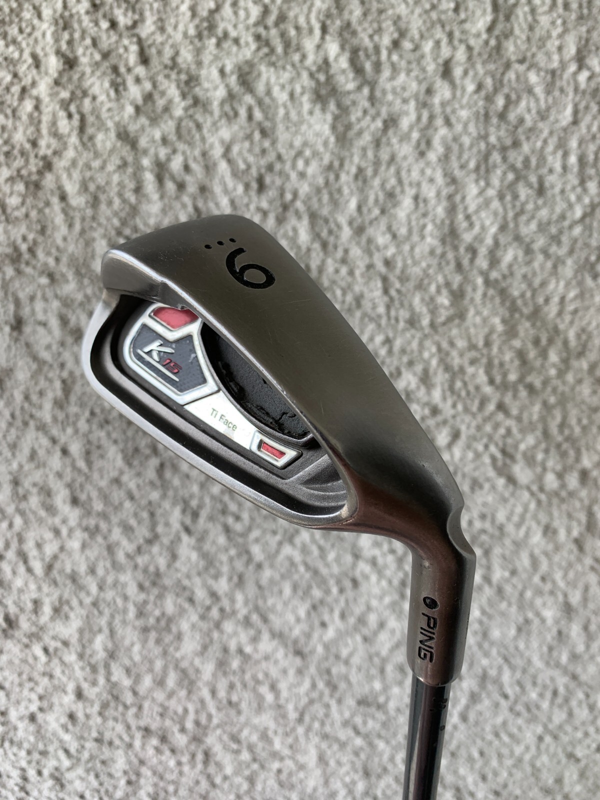 PING K15 TI FACE BLACK DOT 9 IRON -1" - PURED ACCRA 70i REGULAR R FLEX ...