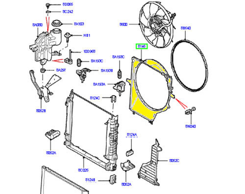 Land Rover LR015170 Genuine OEM Factory Original Fan Shroud for sale ...