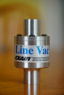 Exair 1" Alum. Line Vac Vacuum Generator, Vacuum Port: 1/4" NPT, 250psi ...