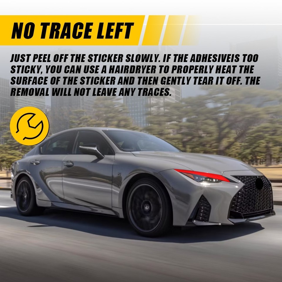 For 21-25 Lexus IS350 IS300 IS500 Headlight DRL Vinyl Overlay Decals ...