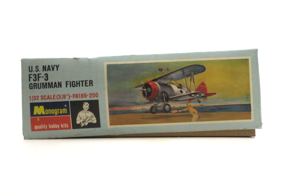 Monogram Mattel U.S. Navy F3F-3 Grumman Fighter 1/32 Scale Biplane ...