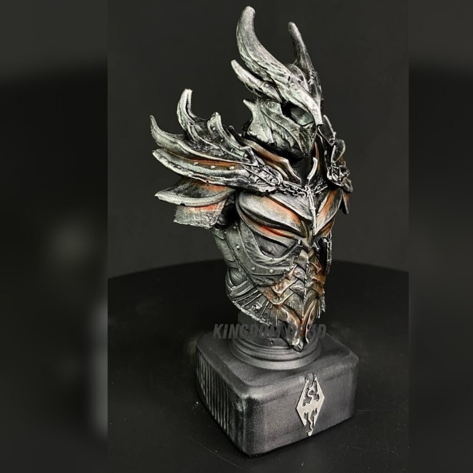 Skyrim Daedric Armor Bust, Elder Scrolls Skyrim Figurines, Resin Statue ...